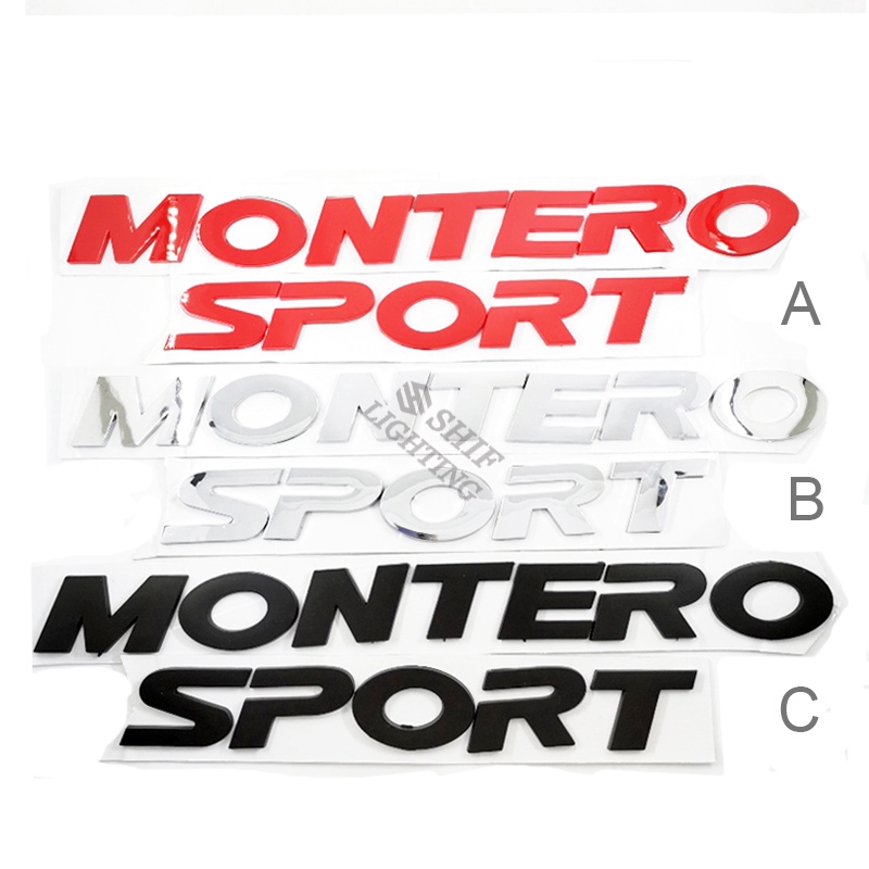 1 x ABS MONTERO SPORT Hood Emblema Insignia Logotipo Calcomanía Placa ...