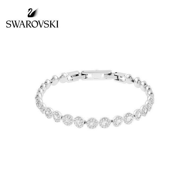 Pulsera Swarovski ANGELIC Exquisita Mujer Moda Joyería 5071173 De Oro ...