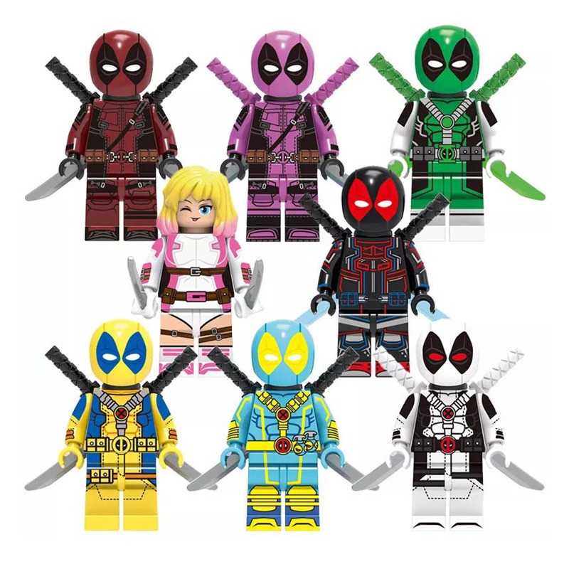 Minifiguras Blue Deadpool Heroes Block Juguetes Regalo Para Niños ...