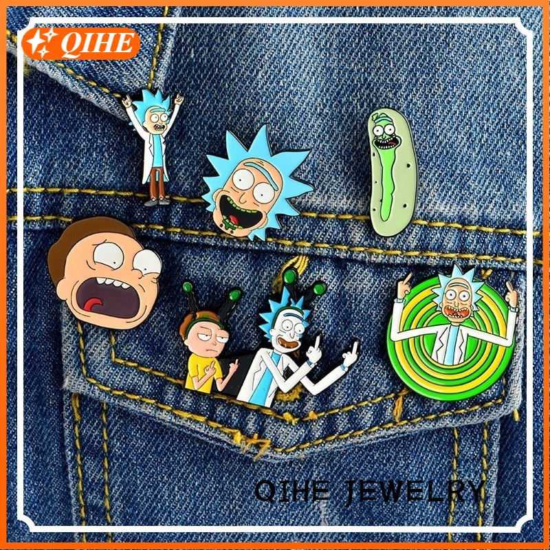 divertido regalo de dibujos animados pin rick and morty rick sanchez ...