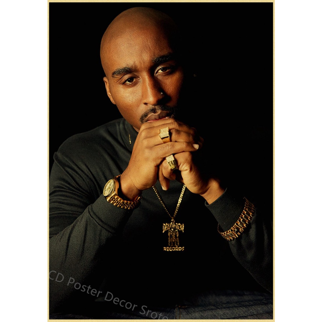 Hip Hop Singer Tupac Póster Retro Papel Kraft 2PAC Prints Posters ...