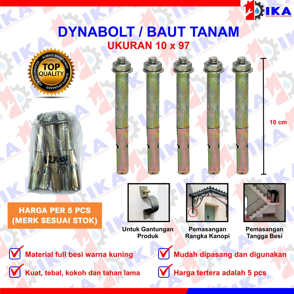 KAYU Dinabol/dynabolt/Pernos De Pared De Tamaño Completo Precio Por 5 ...