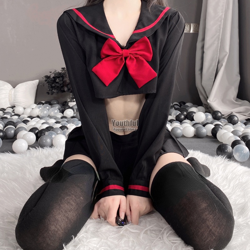 Sexy Cosplay Disfraces Exóticos JK Uniforme Kwaii Lolita Mini Top Falda Juego De Rol Conjunto ...