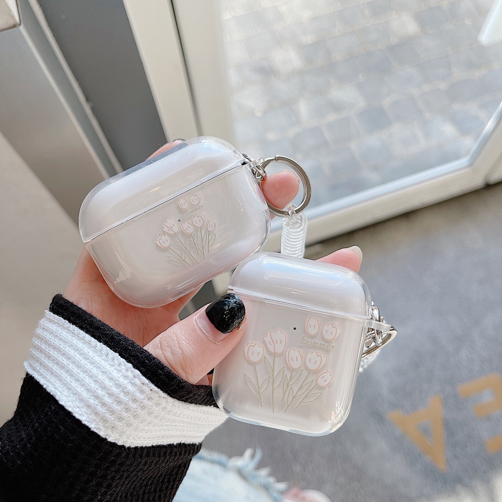 Cartoon Japonés Coreano ins Estilo Apple airpods 1/2 Transparente Funda ...