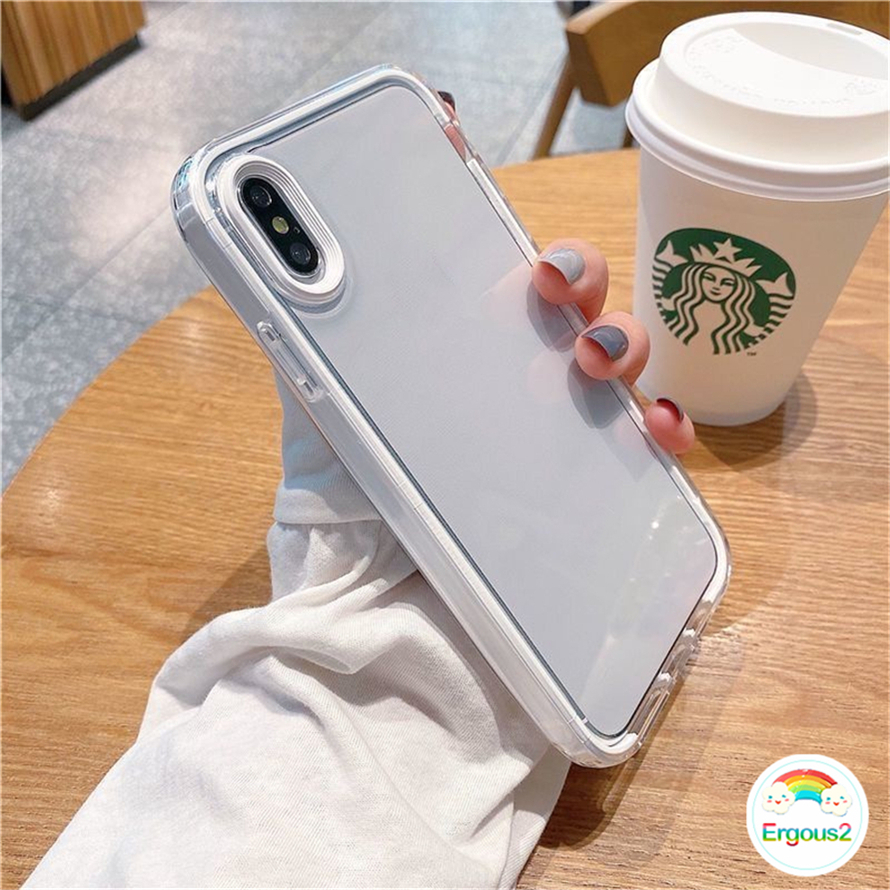 3 In 1 Clear TPU Phone Case for iPhone 14 13 12 11 Pro Max X XR Xs Max ...