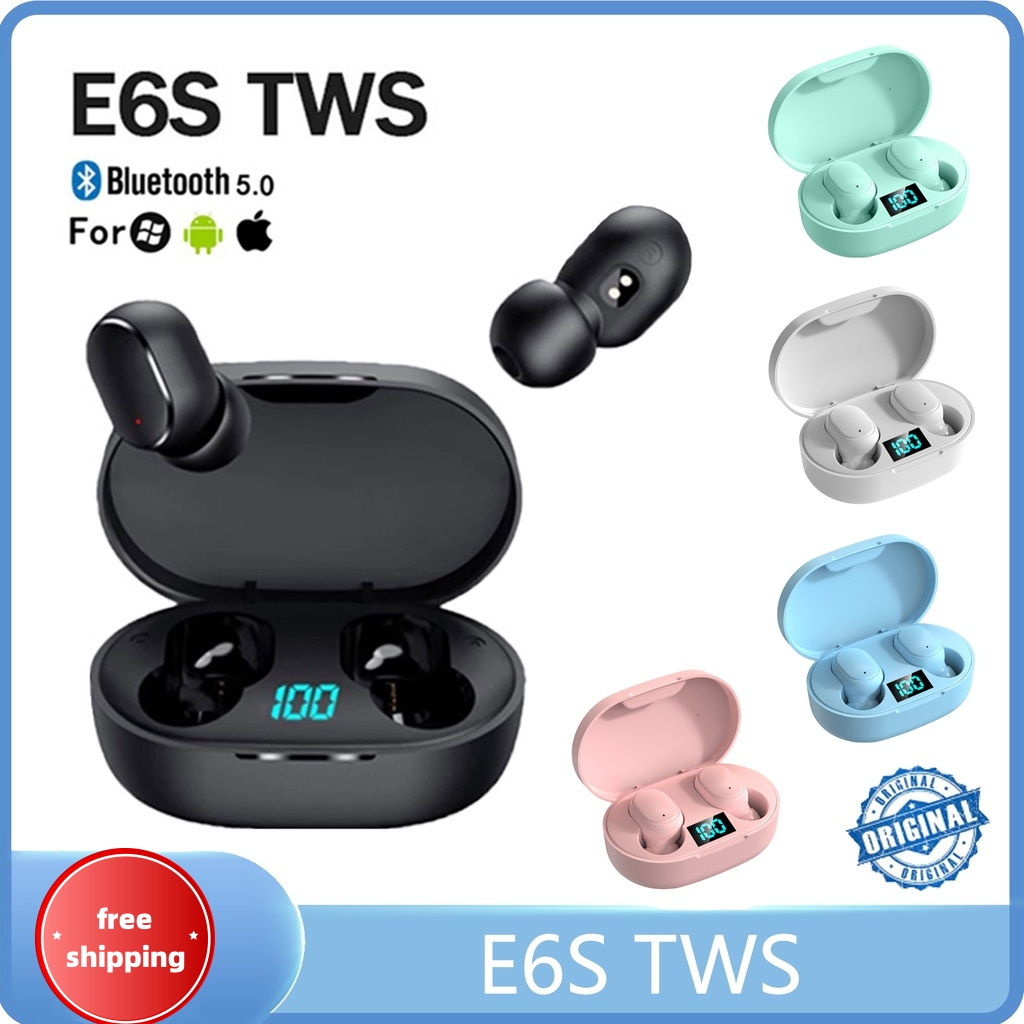 Auriculares E6S Inalámbricos Bluetooth Cancelación De Ruido Airbuds | Shopee Colombia