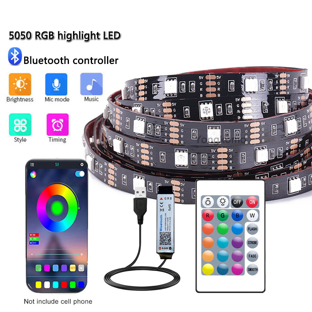 bluetooth led tira de luces 5m rgb 5050 smd cinta flexible impermeable ...