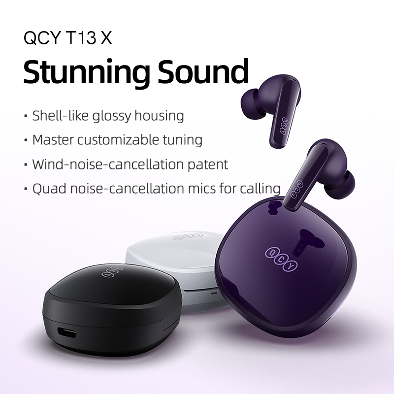 QCY T13X 2023 Nuevos Auriculares Bluetooth 5.3 Inalámbricos De Música Con Latencia De 68ms Y 30 ...