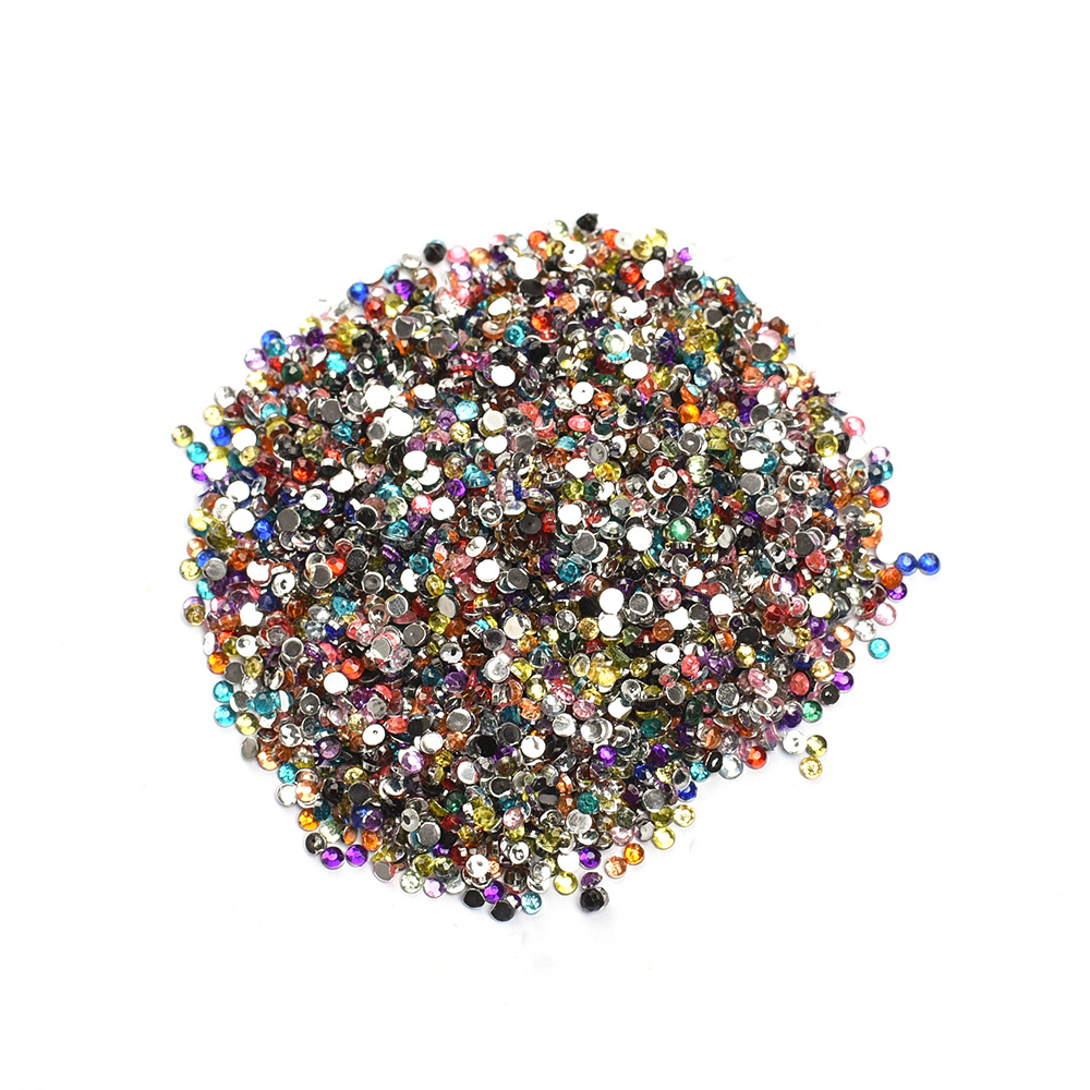 2000Pcs 2mm Multicolor Rhinestones Cristal Flatback Espumoso Acrílico ...
