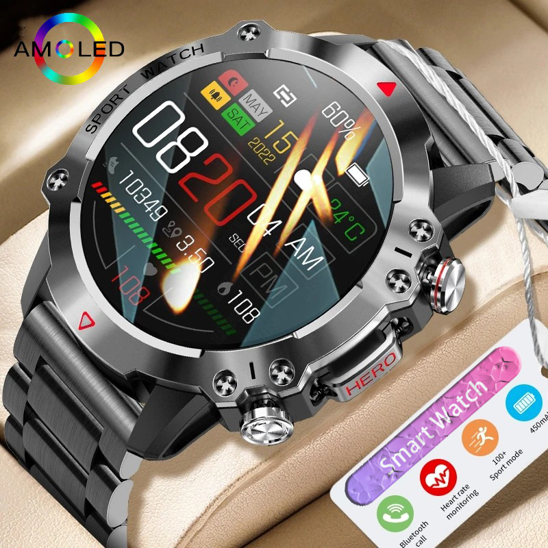 LIGE Fitness Reloj Inteligente Hombres Llamada Bluetooth Ritmo Cardíaco ...
