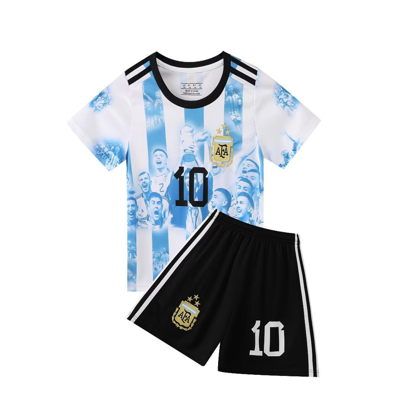 Camiseta Messi Para Niños Conjuntos De Uniformes De Fútbol | Shopee ...