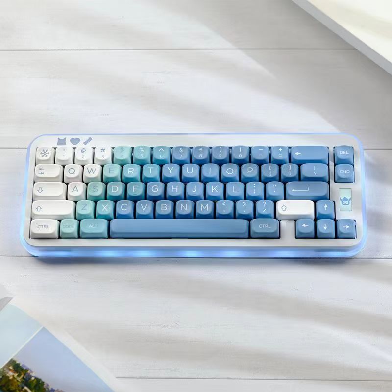 Keycap Only 】 GMK Yeeti Azul Degradado 129 Teclas MOA Perfil PBT ...