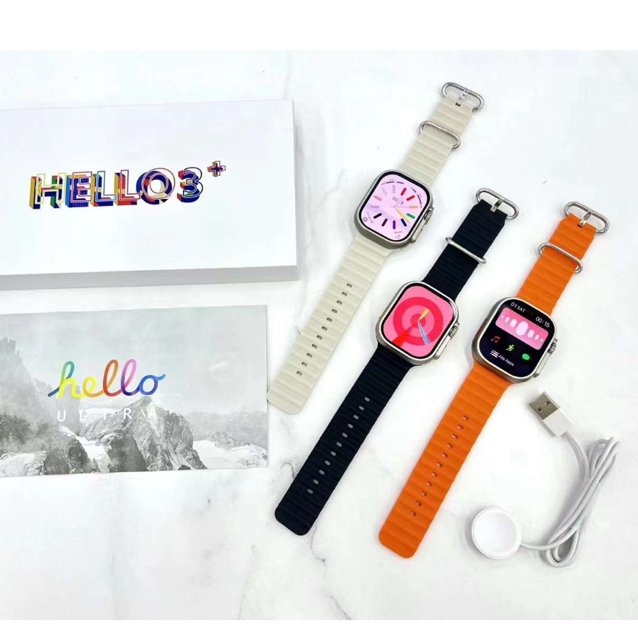 Hello Watch 3 Plus Smart Hombres Ultra Max 49mm 1 : 1 Series 8 Brújula ...