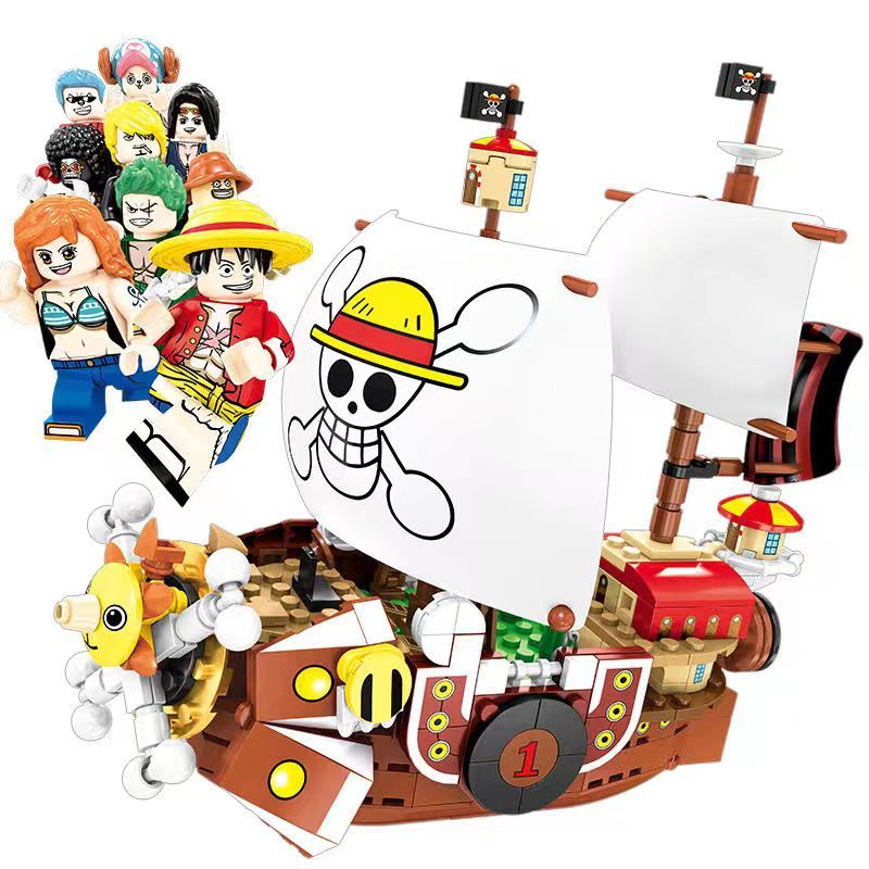 432pcs One Piece Series Luffy Wanli Sunshine Barco Pirata Niño ...