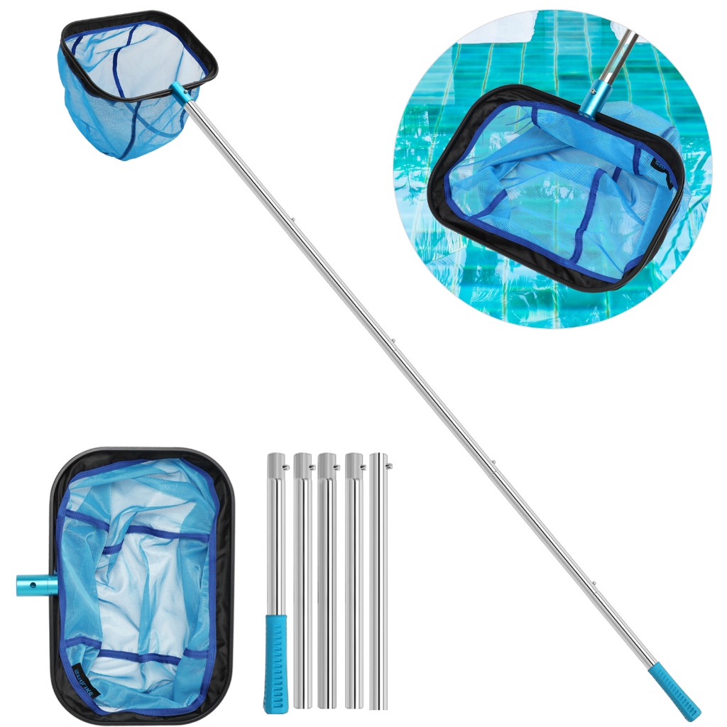 SANLIKE Pool Skimmer Net Con 209CM 5 Secciones Redes De Piscina De Poste De Acero Inoxidable ...