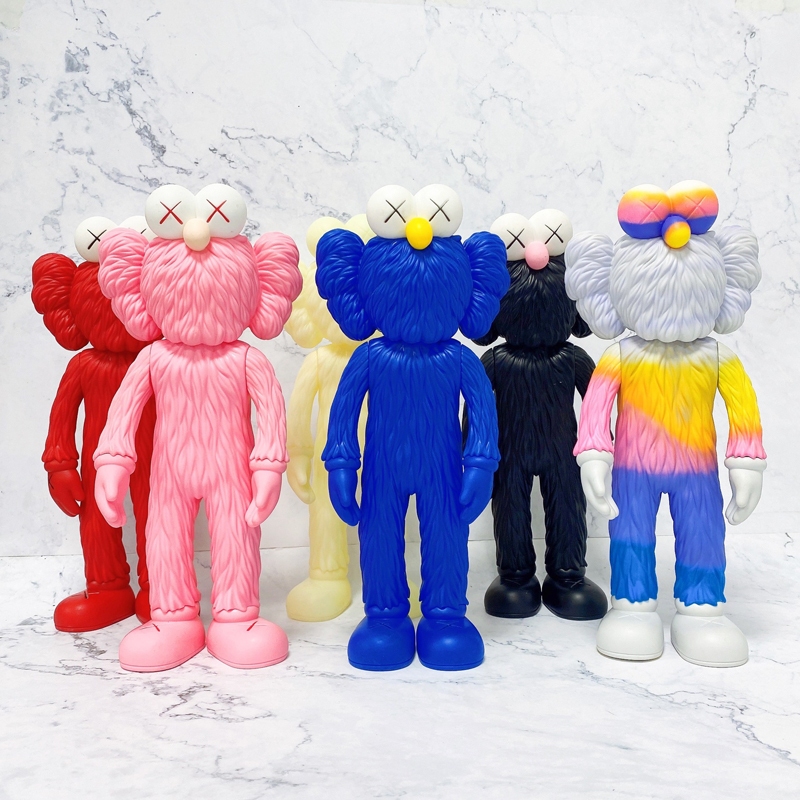 15-33cm KAWS Anime Figura XX Ojos Barrio Sésamo Elmo Colores PVC ...