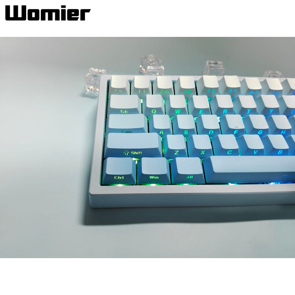 WOMIER Lado Impreso Keycaps 136 Teclas Brillo A Través De Doble Tiro ...