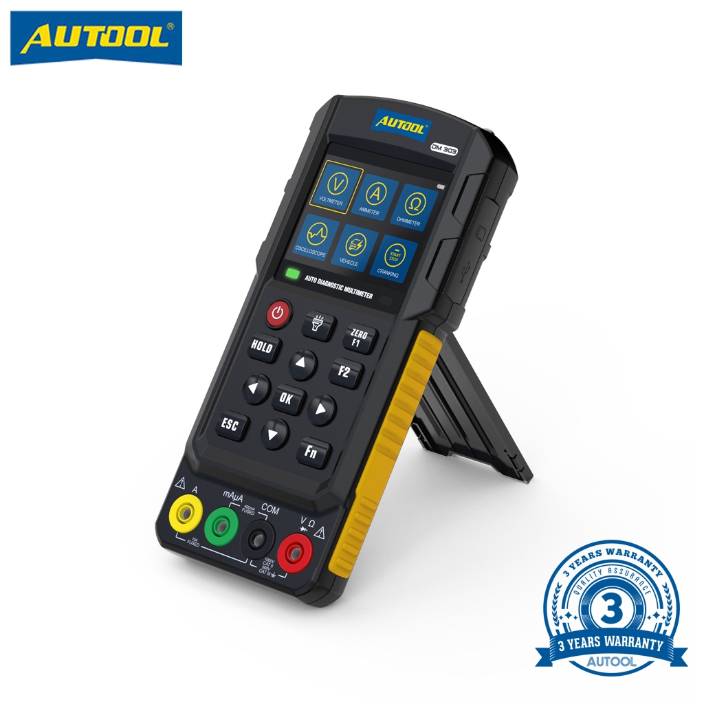 AUTOOL DM303 Diagnóstico Automotriz Multímetro Medición De Voltaje ...