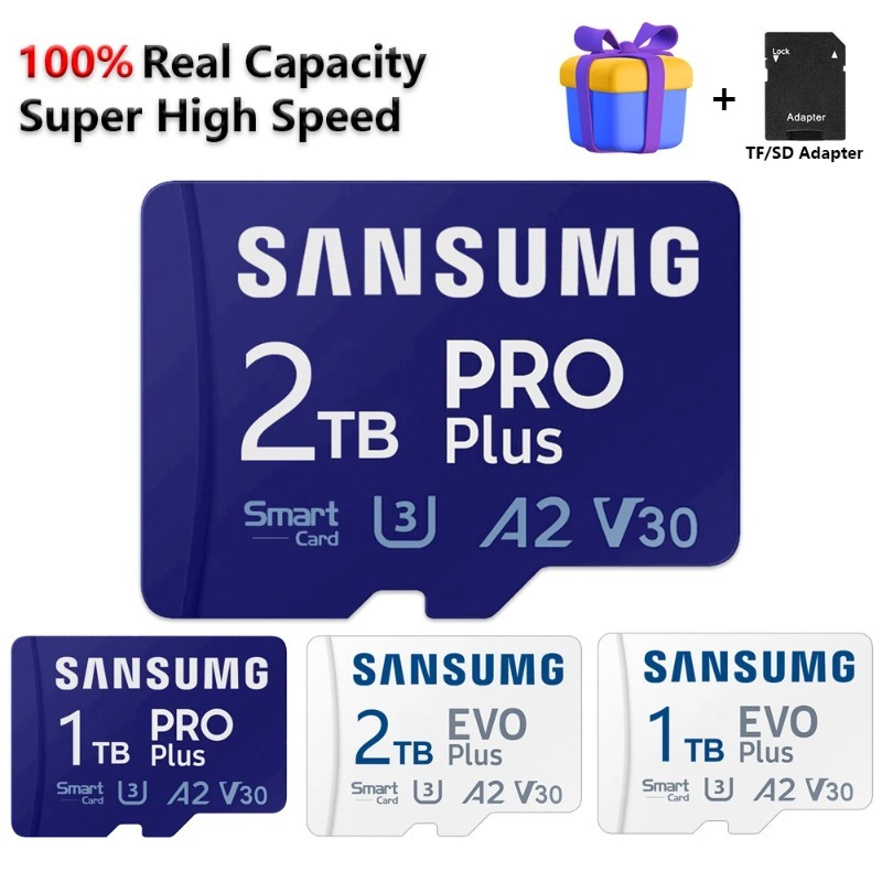 Tarjeta Micro 2TB TF De Alta Velocidad 1TB De Memoria Flash Para ...