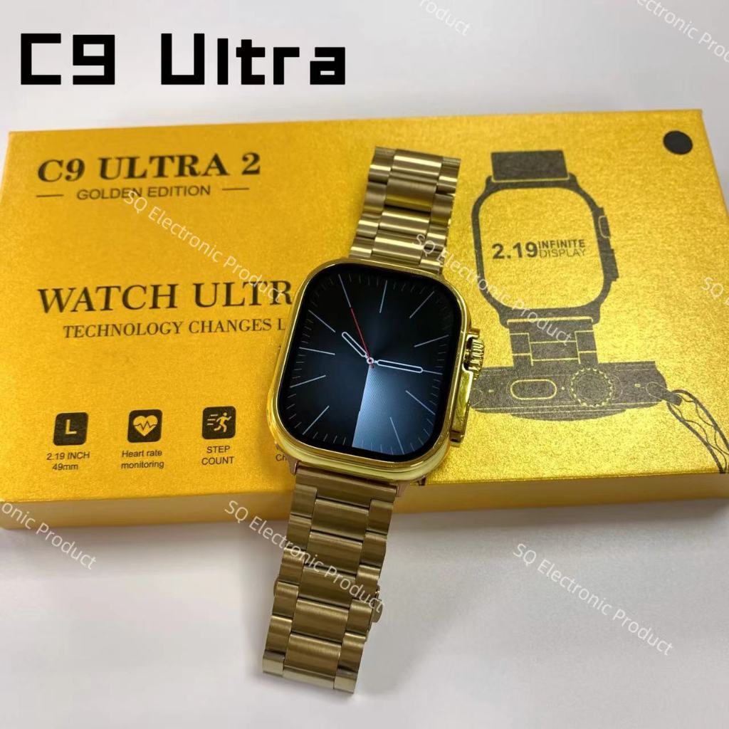 2024 C9 Ultra MAX Oro Reloj Inteligente NFC Inalámbrico Smartwatch ...