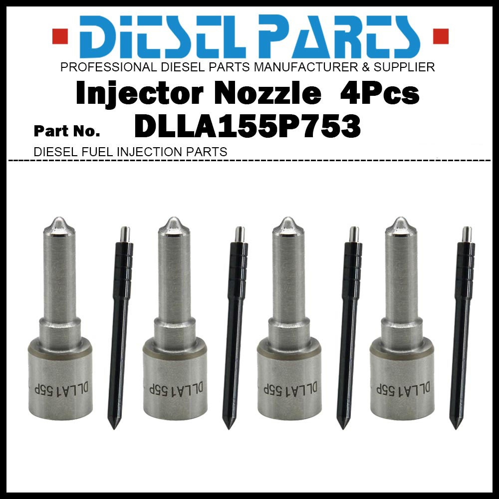 4Pcs Diesel Common Rail Inyector De Combustible Consejos DLLA155P753 ...