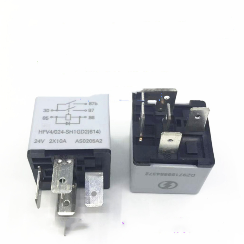 Relé Hfv4 024-sh1gd2 5 Pines 24v10a Con Diodo Relé De Coche Doble ...