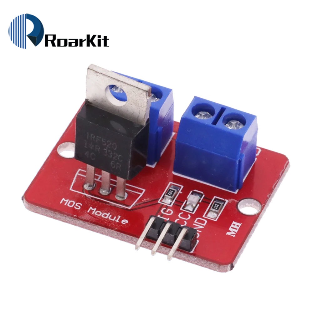 0-24V Botón Superior Mosfet IRF520 Módulo Conductor MOS Para Arduino ...