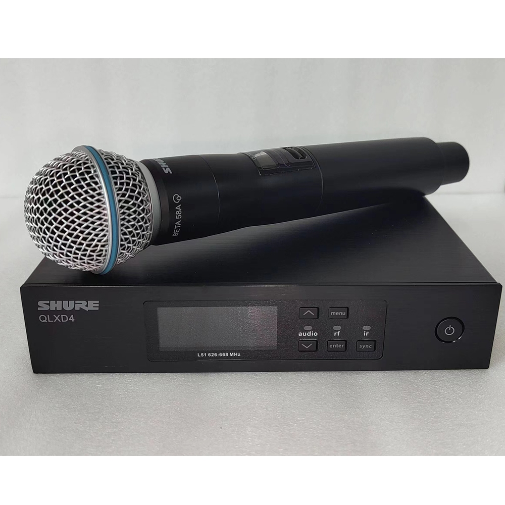 Shure QLXD4 Micrófono Inalámbrico Profesional De Alta Calidad Con Sistema UHF BETA 58A De Mano ...