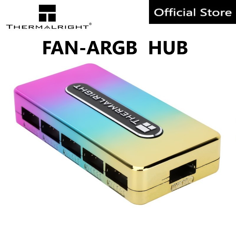 Thermalright PWM Fan Hub ARGB 10 Puertos 4 Pines PC Controller 5/12V Pasta Fuerte Succión ...