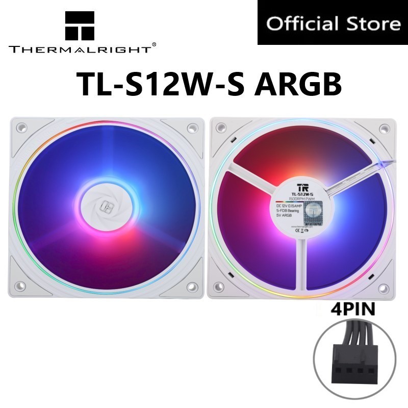 Thermalright TL-S12W-S Ventilador De Caja ARGB CPU 120mm Refrigeración Silencioso PC PWM ...