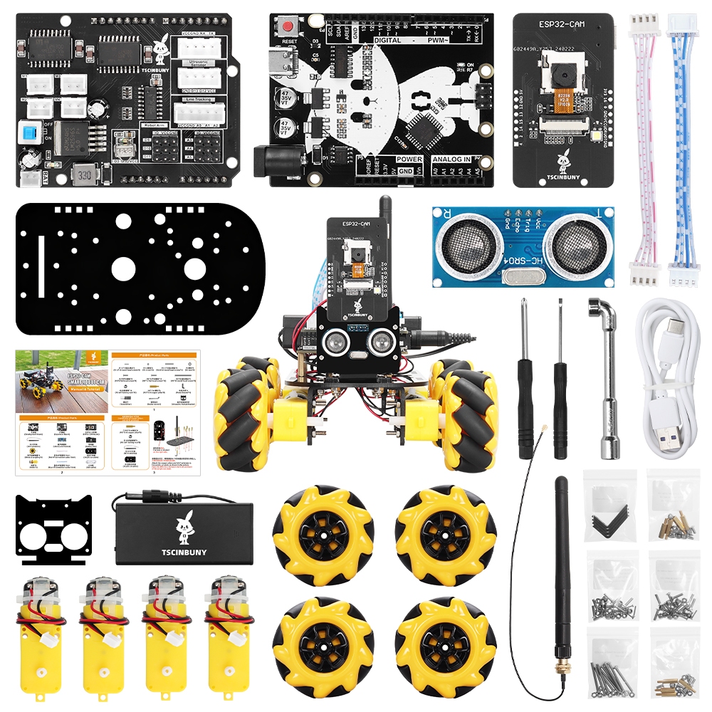 TSCINBUNY Nuevo ESP32 Kit De Coche Robot Inteligente Para Arduino UNO R3 Proyecto Wifi ...