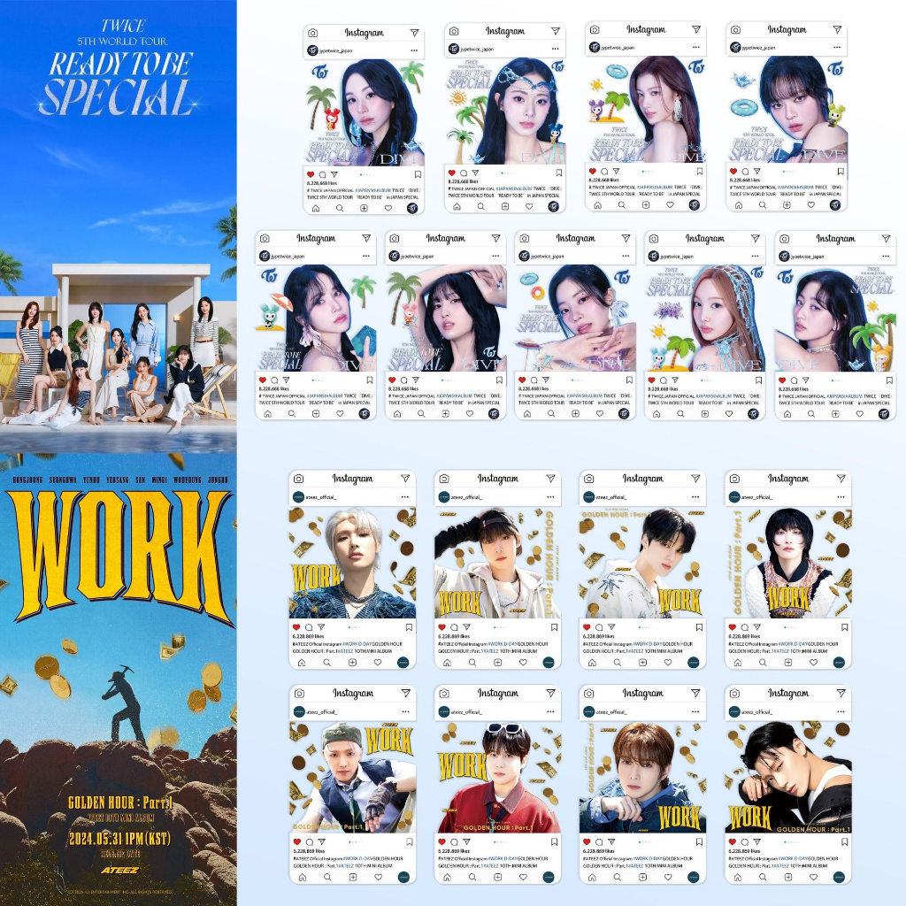 TWICE ATEEZ Nuevo Álbum GOLDEN HOUR ENHYPEN STRAY KIDS ATE INS PVC Tarjeta Transparente | Shopee ...