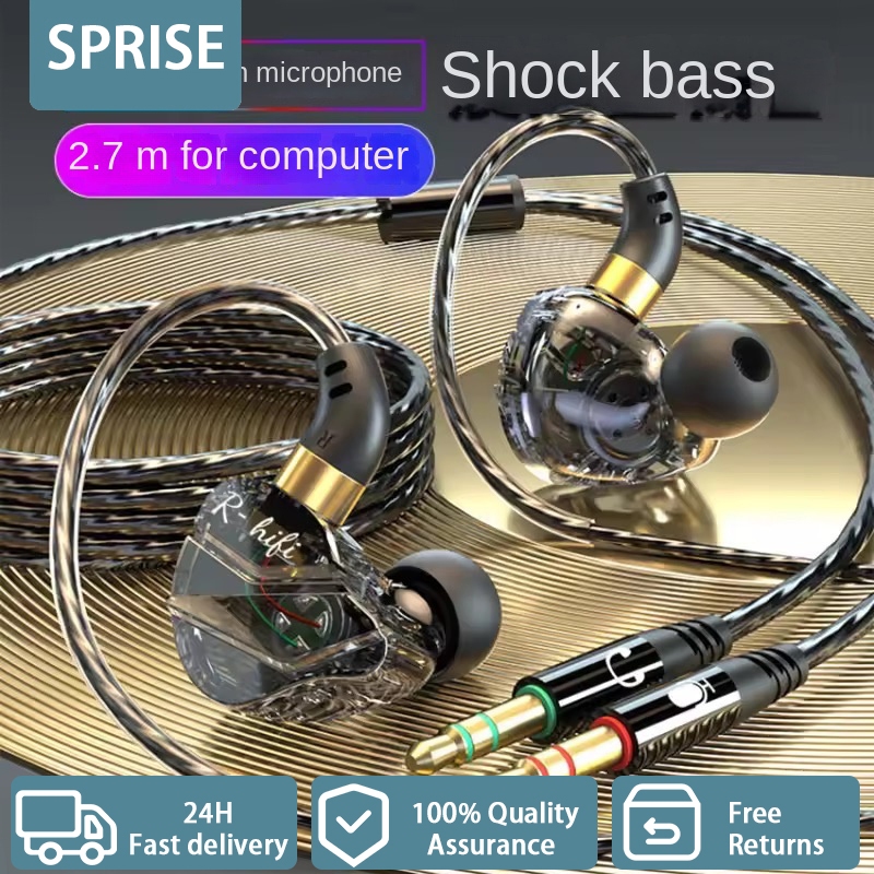 SPRISE M35 Bass Auricular Con Cable Con Micrófono Cancelación De Ruido ...