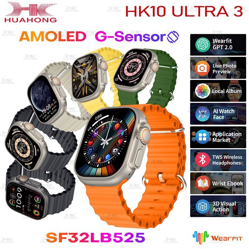 2025 Último 4GB 】 HK10 ultra 3 real AMOLED Reloj Inteligente Hombres ...