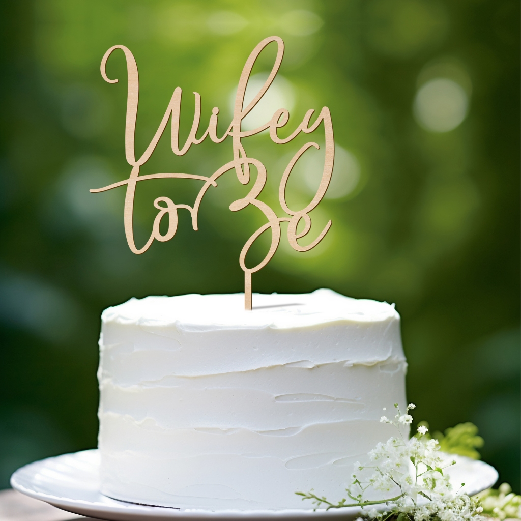 Wifey to Be Cake Topper En Madera Para Ducha De Novia Boda Compromiso ...