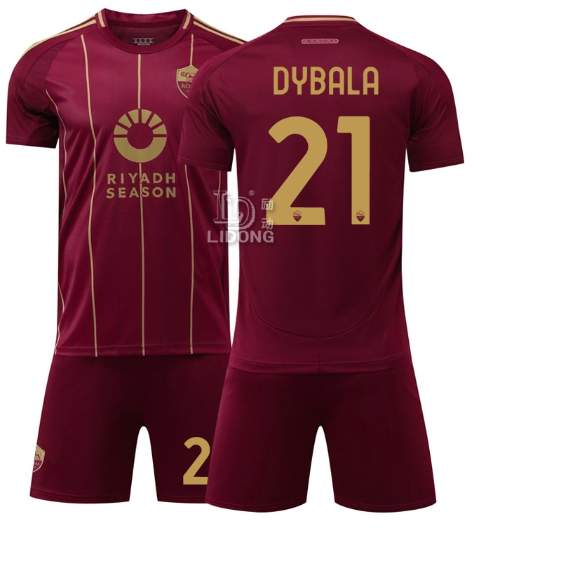 Temporada 2024-25 A.S . Roma Home Fútbol Adulto Niños Jersey Paulo ...