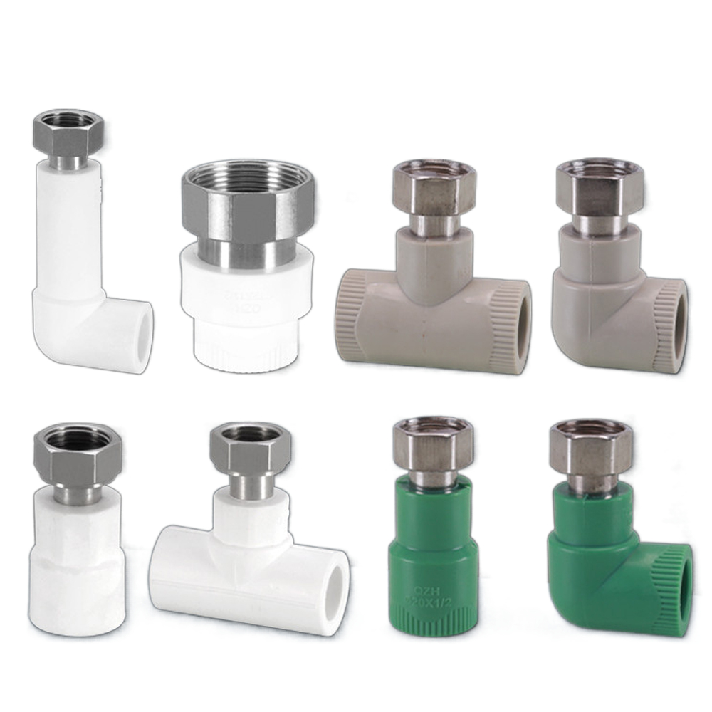 Accesorios De Tubería De PPR 20/25/32/40/50 Conector De Unión Viva De Cobre 1/2 " 3/4 " 1 " 1.2 ...