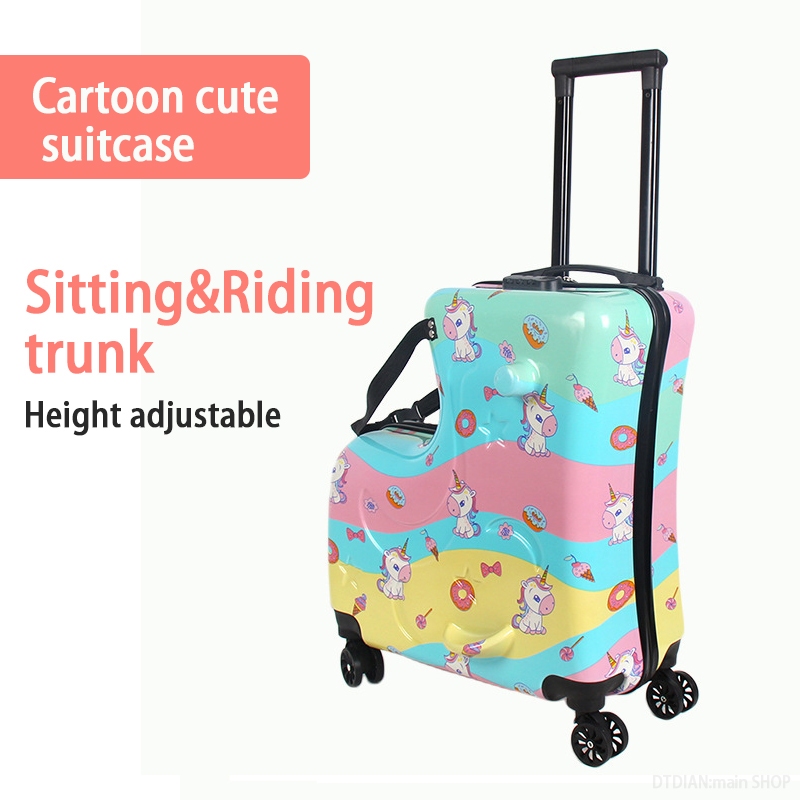 Rideable cartoon cute riding trolley case Pequeña Maleta De Los Niños ...