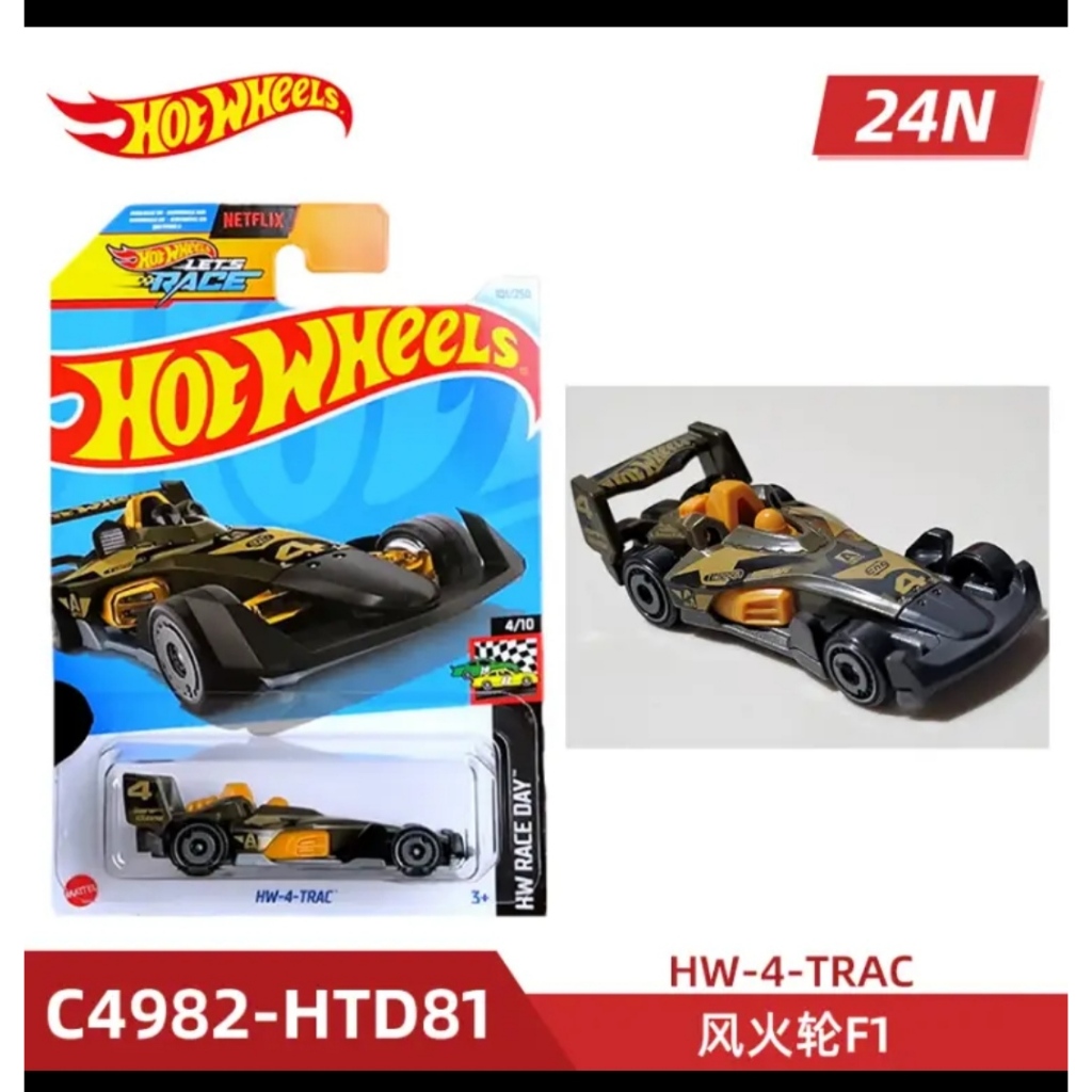 Hotwheels Fórmula F1 Racing Original Rojo Y Oro / Hw-4-Trac 101 24d ...