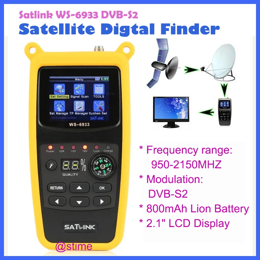 Satlink WS-6933 DVB-S2 FTA CKU Banda Digital De Televisión Por Satélite ...