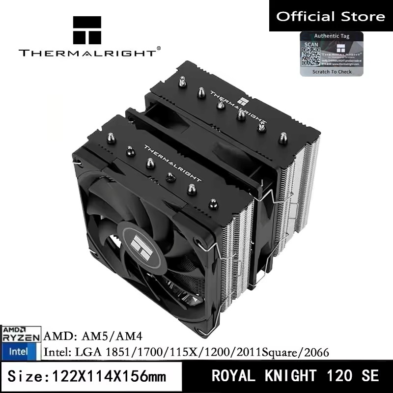 Enfriador De Aire Para CPU Thermalright Royal Knight 120 SR 6 Tubos De Calor Refrigeración Para ...