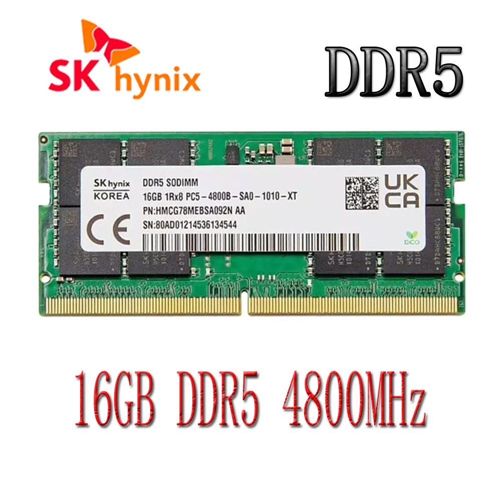 SK Hynix DDR5 RAM 8GB 16GB DDR5 4800MHz 5600Mhz PC5-38400S CL46 1.1V Memoria Para Portátil ...