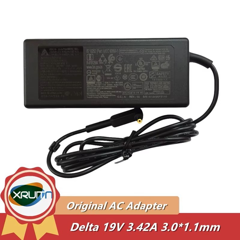 Delta ADP-65DE B 65W 19V 3.42A Adaptador De Ca Para Acer Swift 5 SF514-55T/i7-1165G7 Aspire A315 ...