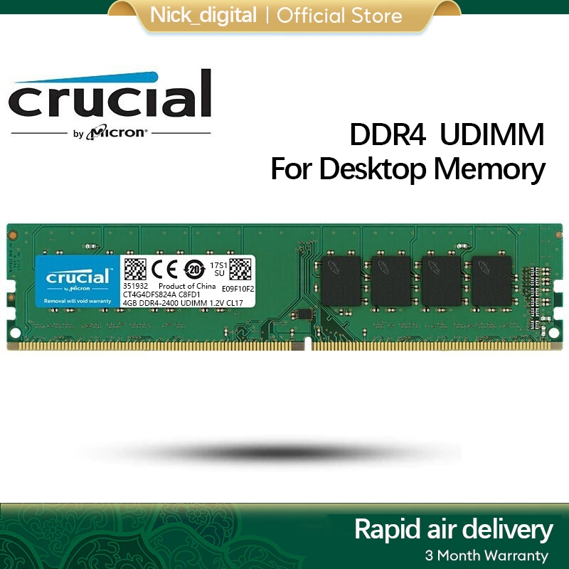 Crucial DDR4 PC RAM 4GB 8GB 16GB DDR4 2133Mhz 2400Mhz 2666Mhz 1.2v 3200MHz PC4-25600U Memoria De ...