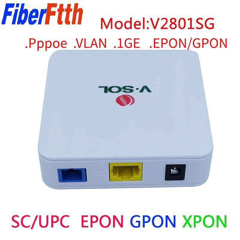VSOL ONT VS2801SG GPON Epon XPON FTTH Onu Módem 1GE Terminal PPPOE ZTE ...