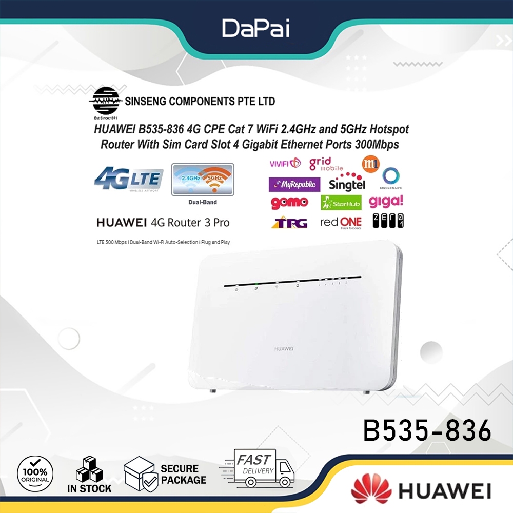 Huawei B535-836 Router De Doble Banda 4G/5G CPE WiFi 2.4GHz Y 5GHz ...