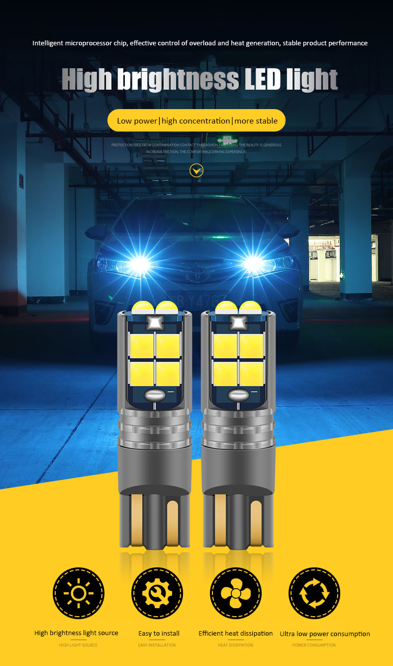 1ps T10 LED W5W Para Faro De Puerta Lateral Volkswagen-GOL , Pequeño , Bota De Coche , Luz De ...