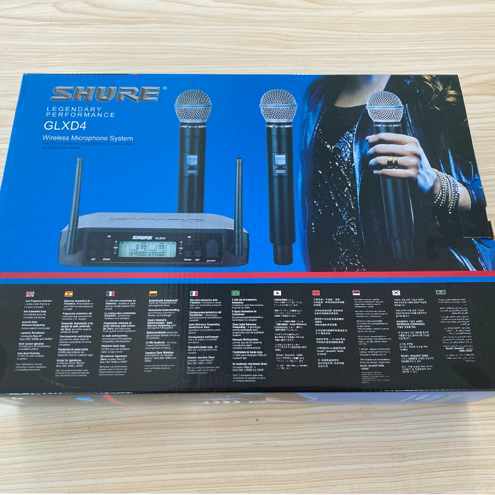 Shure GLXD4 Micrófono Inalámbrico De Alta Calidad UHF De Doble Sistema BETA 58A De Mano , Para ...