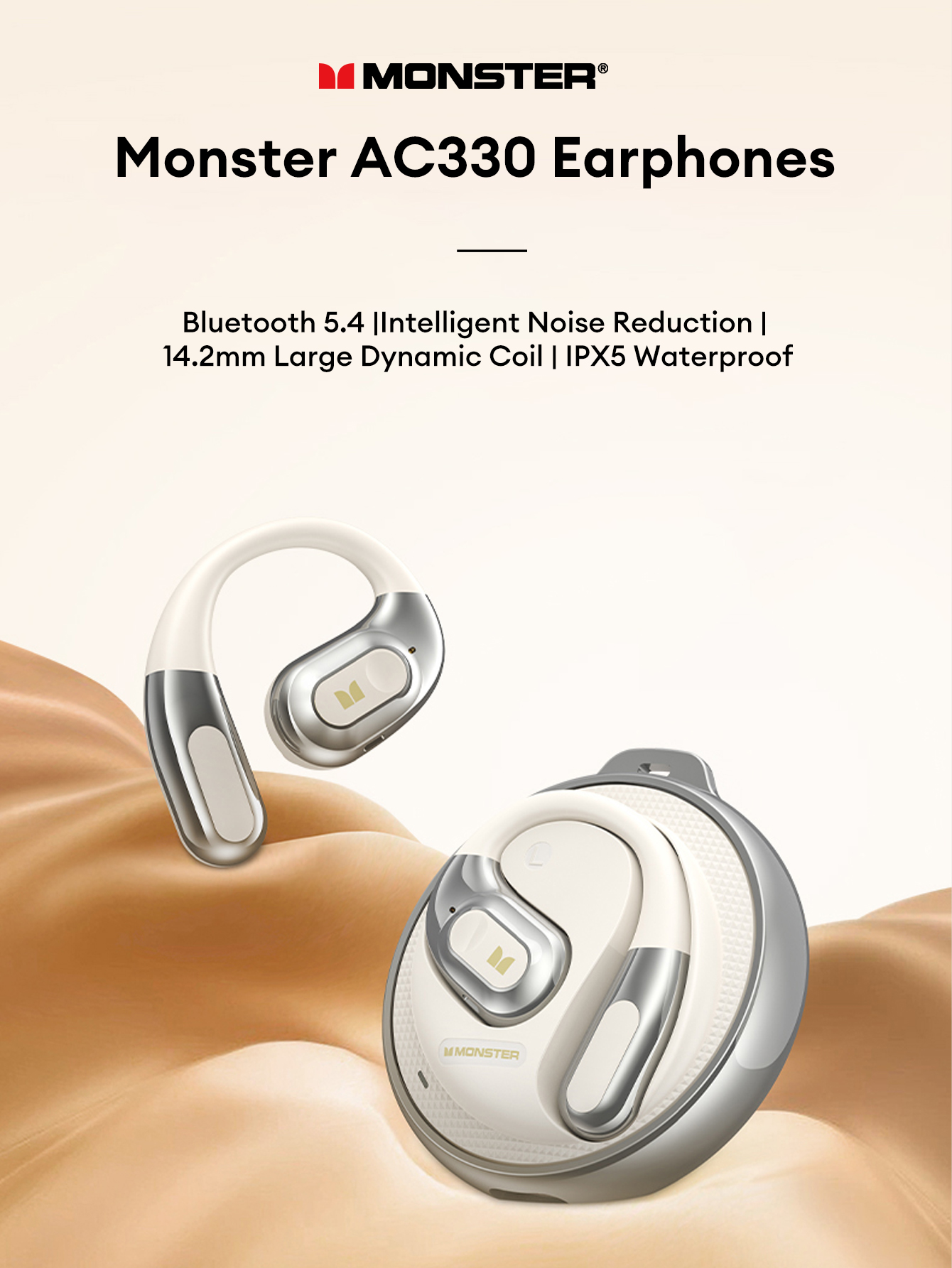 Monster AC330 Auriculares Bluetooth Calidad De Sonido HIFI Reducción De ...