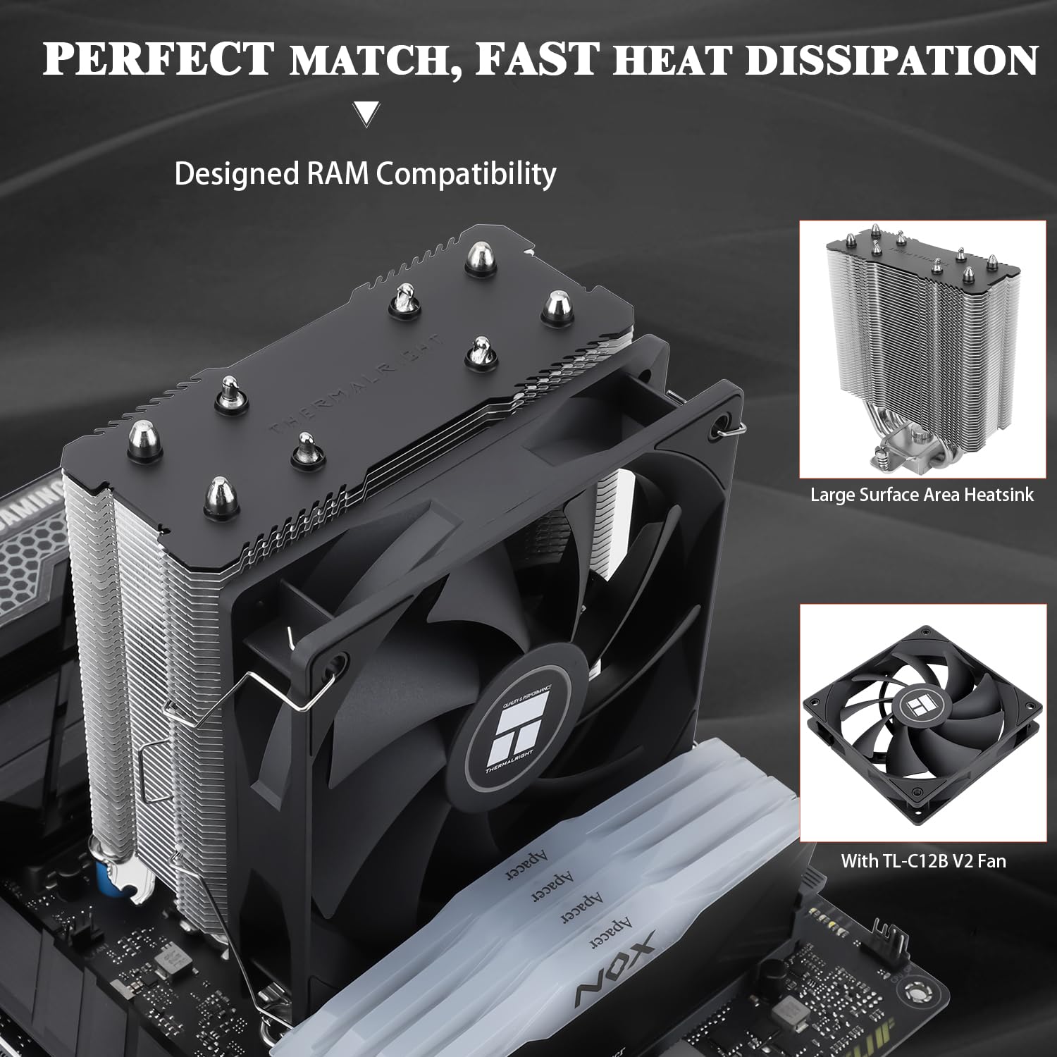 Thermalright CPU air Cooler pipe Refrigerado Por Aire Blanco AX120 R SE ...
